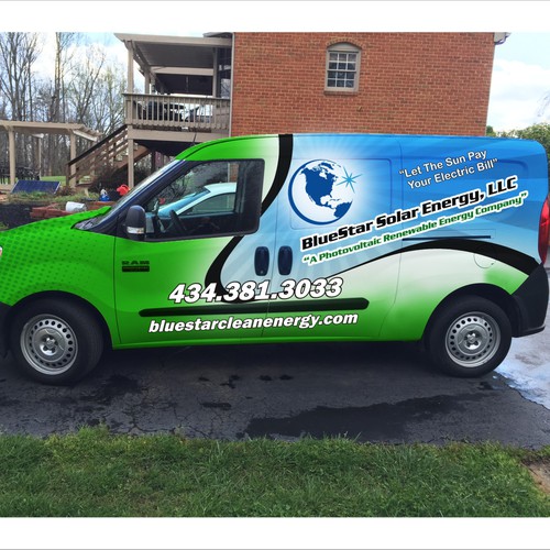 Bold Solar Energy design for Van | Car, truck or van wrap contest