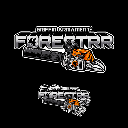 Designs | Chainsaw and Firearm Suppressor Sticker Design | Sticker contest