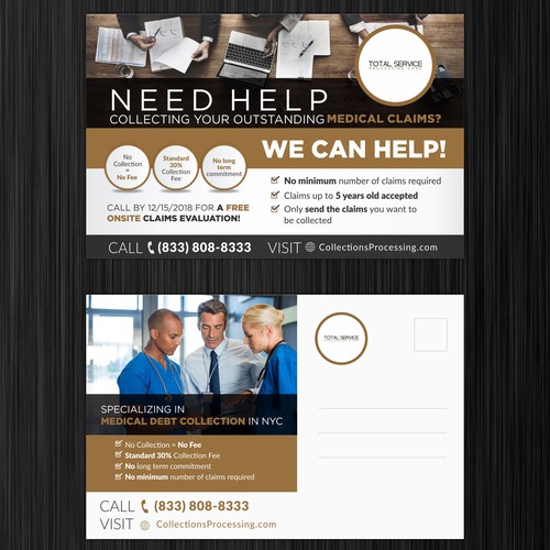 Postcard for Medical Debt Collection Agency in NYC | Postcard, flyer or ...