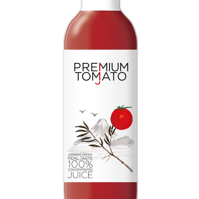 Japanese Grown Tomato Juice Packaging Design! / 国産とまと使用の野菜ジュースのパッケージ ...