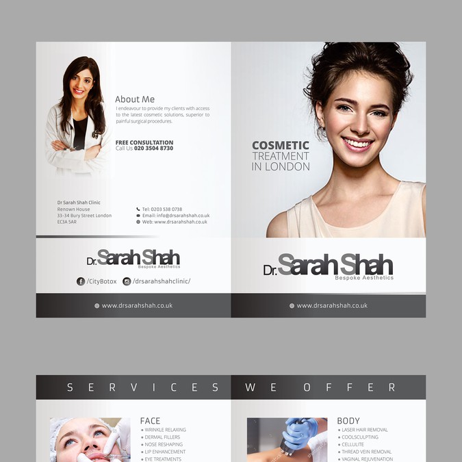 Design Leaflet for Bespoke Cosmetic Clinic | Postcard, flyer or print ...
