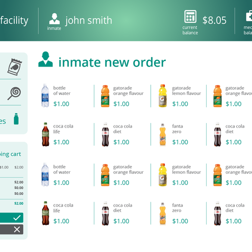 Kiosk login and menu system | Other web or app design contest