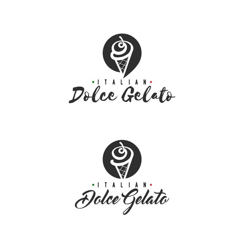 Italian GELATO !!! [ Italian Dolce Gelato ] ♥‿♥ | Logo & business card ...