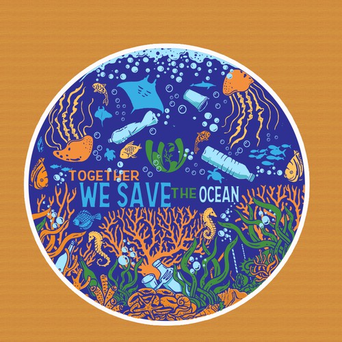 Designs | Sticker Design: Together We Save the Ocean | Sticker contest