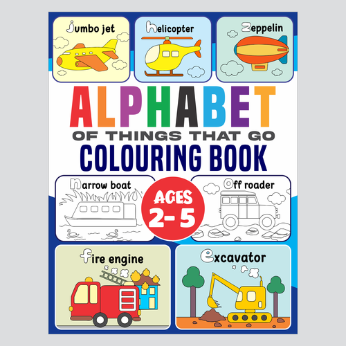 Designs | A-Z transport colouring book for children age 2-4 | Book ...