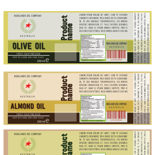 Create exciting label for oil packaging.... | Product label contest
