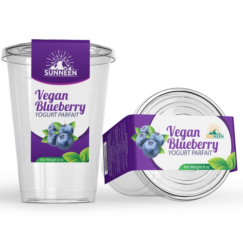 Design fresh/modern labels for new line of Vegan Yogurt Parfait Cups ...