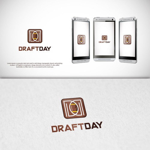 "Draft Day" App Logo -- AMERICAN FOOTBALL Fantasy Football App | Logo ...