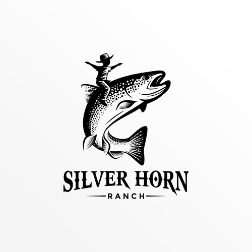 Designs | The Boy and the Trout - A timeless image for a cowboy ranch ...