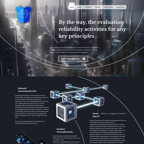 Designs | Futuristic Royal Blue for law-firm - headhunter | Web page ...