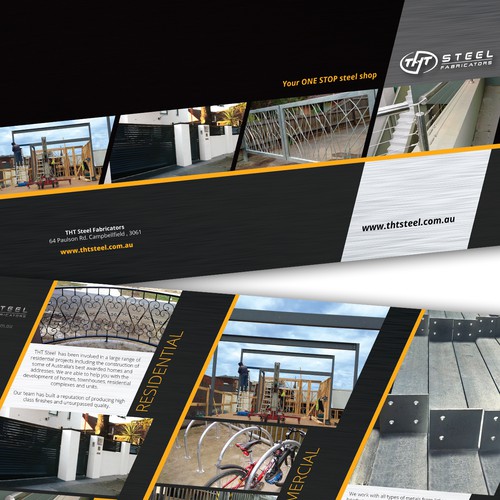 Elegant, modern, contemporary brochure for THT Steel Fabricators ...