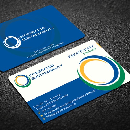 Create a professional new business card design for an innovative ...