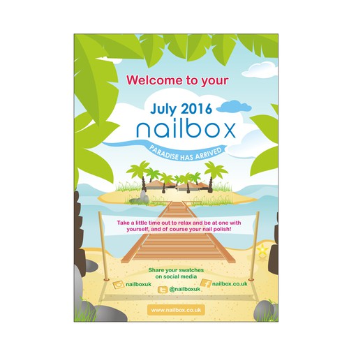 Create an A6 flyer for a monthly subscription box in the beauty niche ...