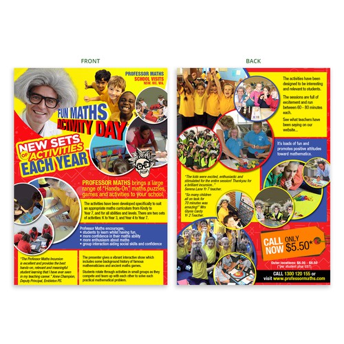 Design an exciting flyer for a maths incursion in Primary schools ...