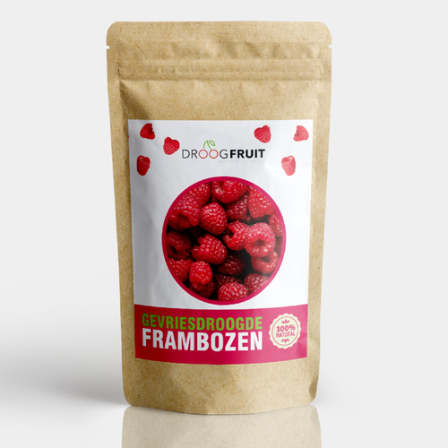 Designs | ETIKET FRONT BAG FREEZE DRIED FRUIT RASPBERRY WHOLE | Product ...