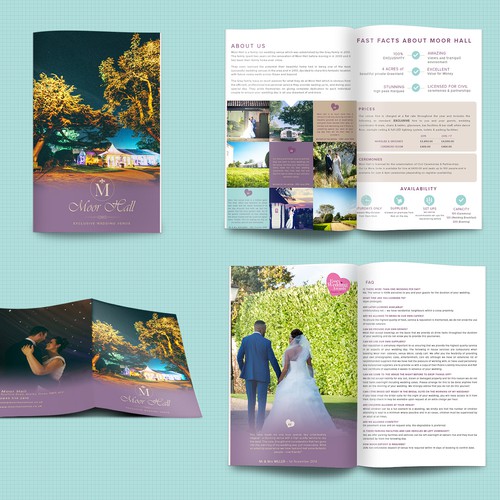 DESIGN OF WEDDING VENUE BROCHURE FOR WWW.MOORHALLVENUE.CO.UK | Brochure ...