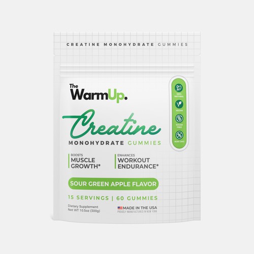 Designs | Design a creatine gummy supplement bag for Amazon | Product ...