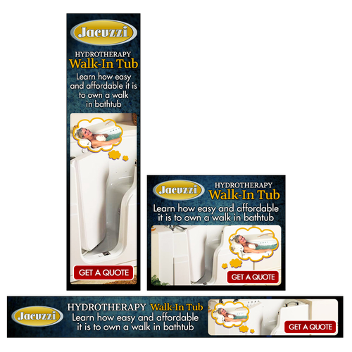 Designs | Jacuzzi Walk In Bathtub Banner Ads | Banner ad contest
