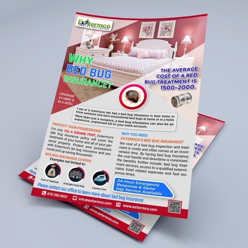 The world's first BED BUG INSURANCE | Postcard, flyer or print contest