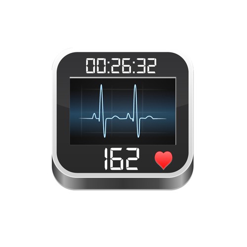 Need UNIQUE iPhone app icon for heart rate watch app! | Icon or button ...