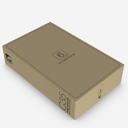 Kraft Paper packaging design for LED Bulb | Product packaging contest