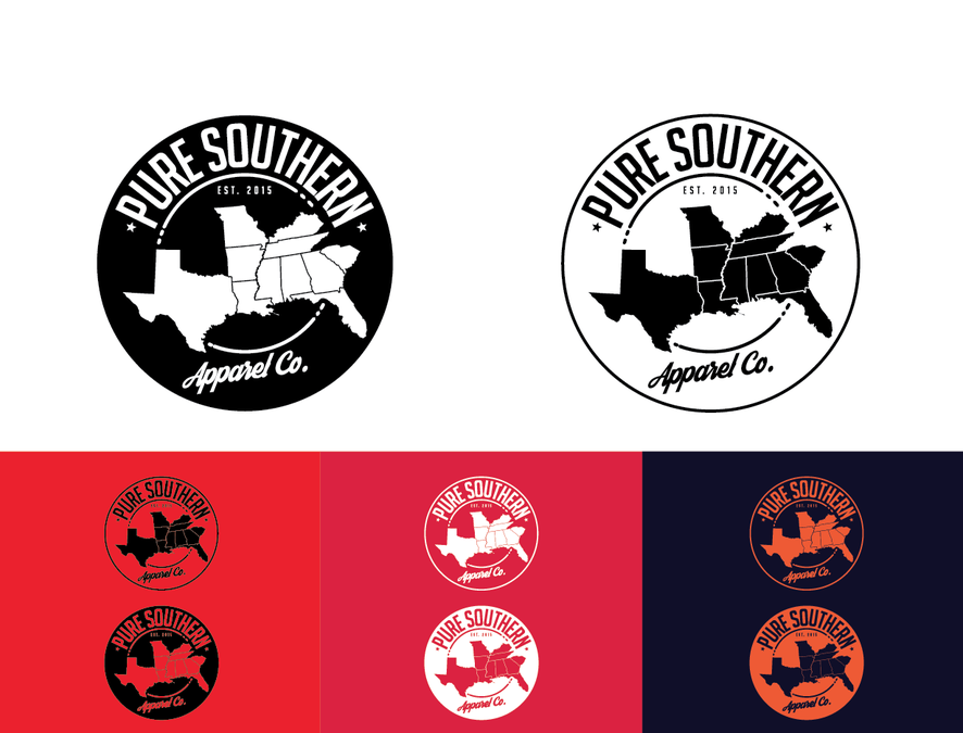 Create the emblem/logo for PURE SOUTHERN, a southern college themed ...