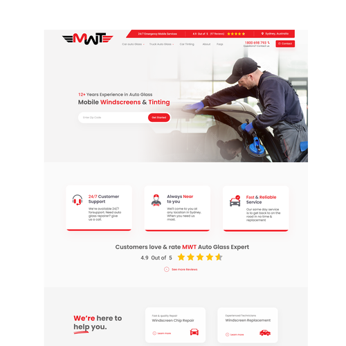 Designs | Design a clean and modern service based website home page ...