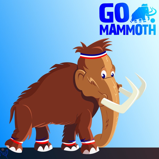 Mammoth Mascot (2D Illustrator with Depth to Pop) | Character or mascot ...