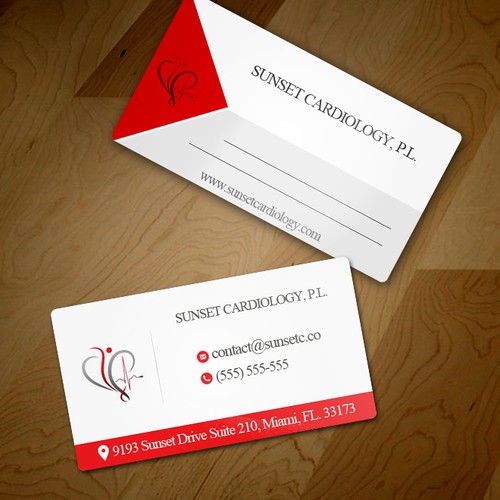 Create a very trendy and classy business card for cardiologist ...