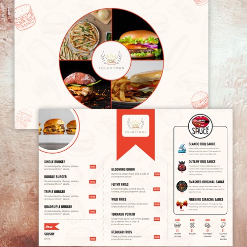 Designs | *Poundtown* Smashburger menu design | Menu contest