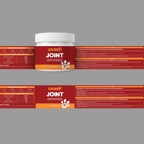Designs | Design label for dog supplement pot | Product label contest