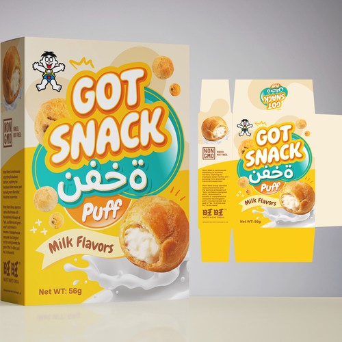 Designs | GOT SNACK -PUFF- Milk flavor | Product packaging contest