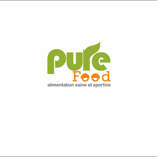 Create a simple logo (even just a font) for PUREFOOD (sport nutrition ...