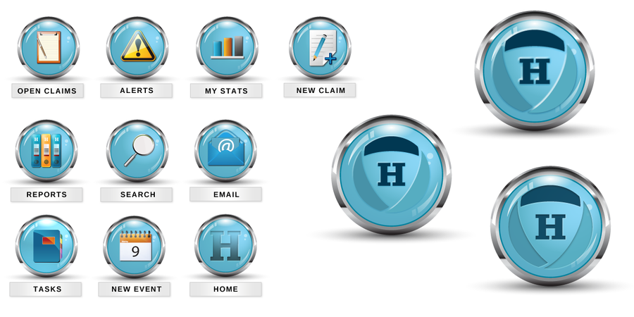 Help Hybrid Claims Group with new web portal icons--icons that ...