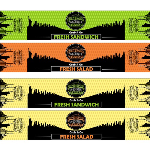 Premade grab & go Sandwich labels and Salad labels. | Product label contest