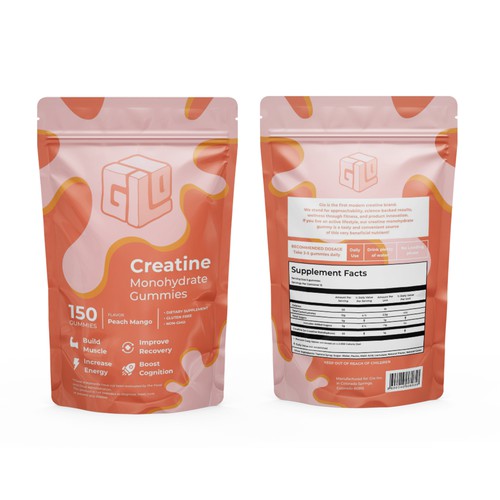 Designs | Bag Design for Creatine Monohydrate Gummy brand | Product ...