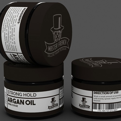 Product label for Master French mens hair pomade. Guaranteed! | Product ...