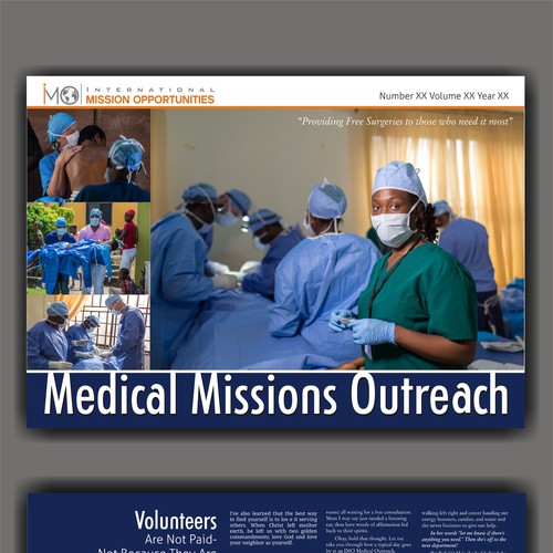 Design Magazine Cover...Front and Back for Medical Missions Outreach ...