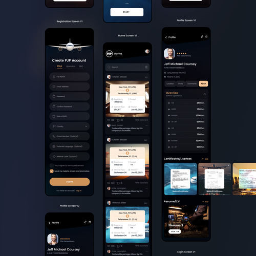Designs | Private Jet Pilots | App design contest