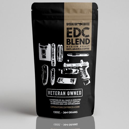 Veteran Coffee Company Coffee Bag Label | Product label contest