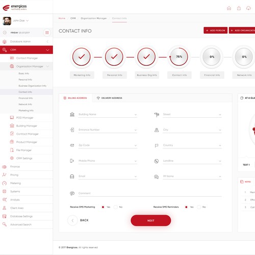 clean and powerful User Interface design for energy saving platform ...