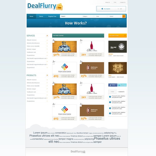 Coupon Website Design | Web page design contest