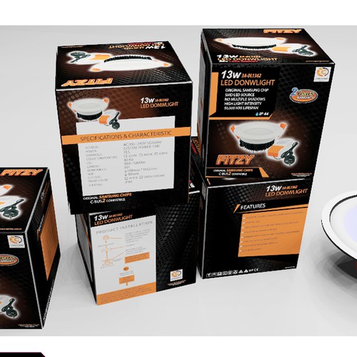 Eye Catching LED Downlight Box | Product packaging contest