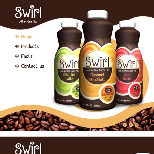Swirl Drinks | Web page design contest