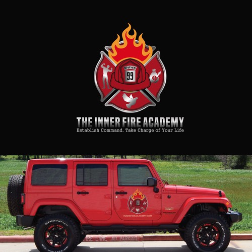 Design a powerful, eye-catching logo for a firefighter that inspires ...