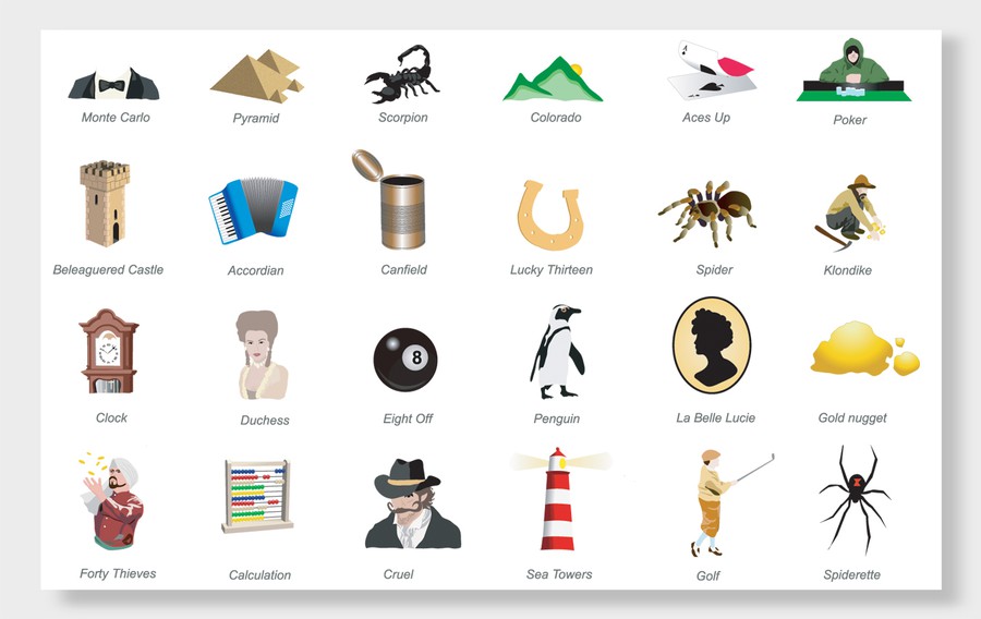 Solitaire Card Game Icons | Button or icon contest