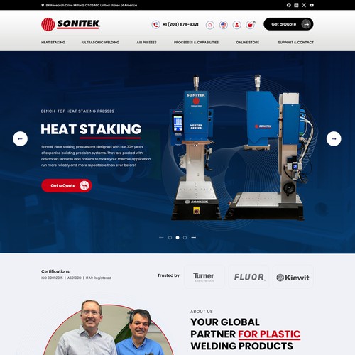 Designs | Industrial Automation Machine Maker Home Page Redesign | Web ...