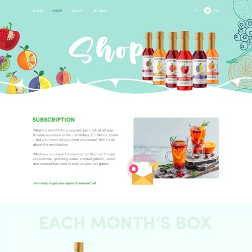 Designs | colorful and graphic web design for social sipping beverage ...