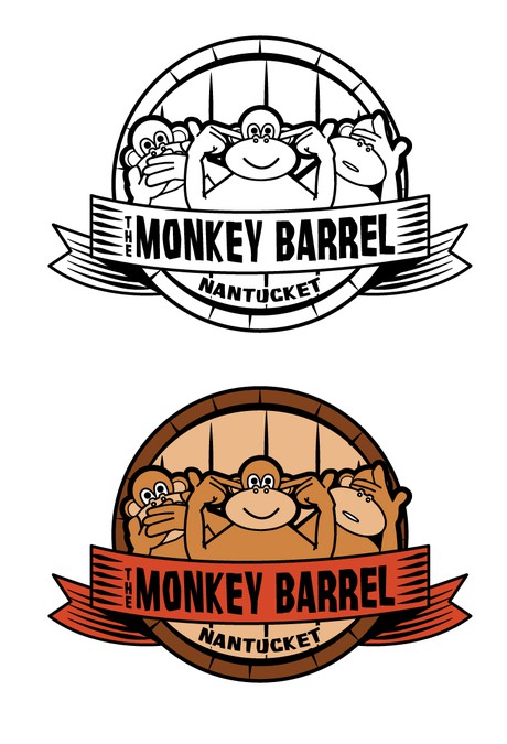 Fun monkey-themed logo for beach house! | Logo design contest
