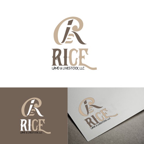 Design a Brand and Logo for a family cattle company...Rice Land ...